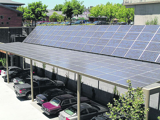 Solar Award and Panels Coming to Lafayette | ered parking spaces that ...