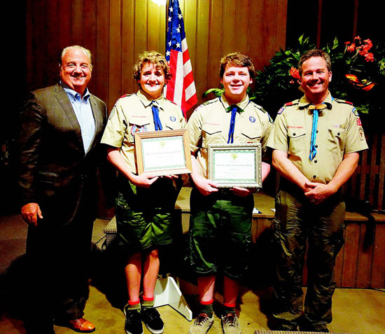 Lafayette Troop 243 Scouts Receive John A. Coleman Leadership Award